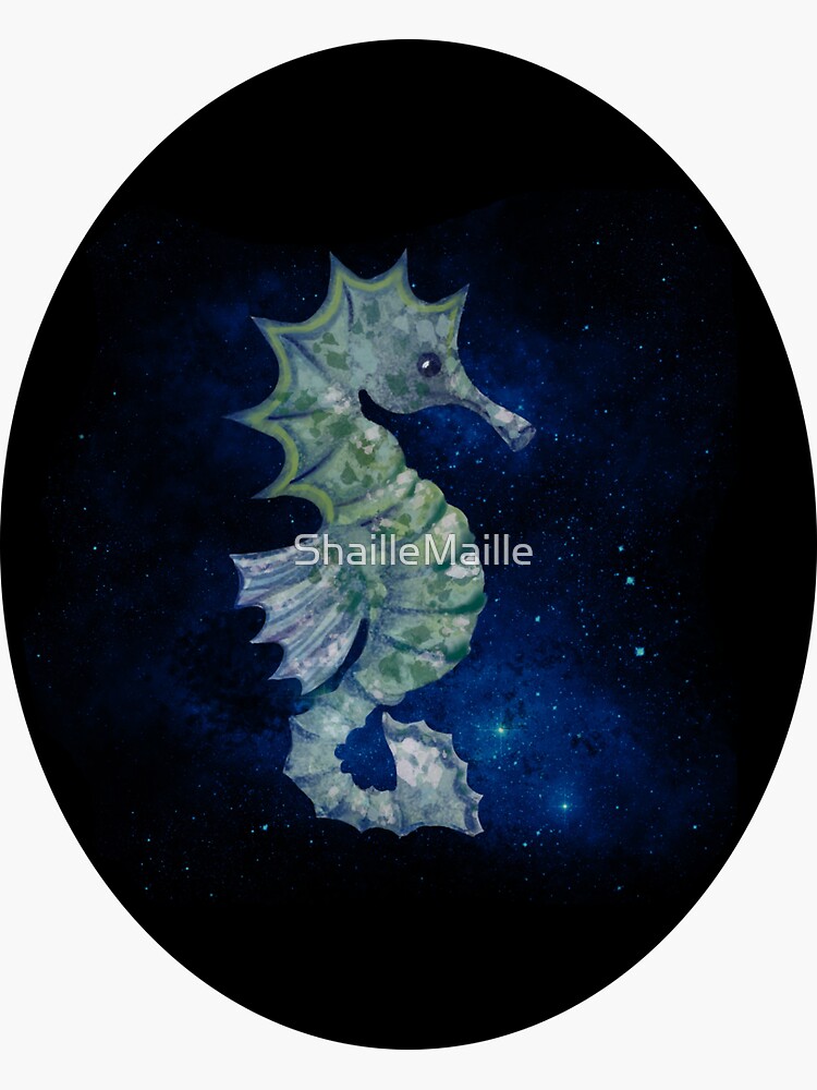"Space Seahorse" Sticker by ShailleMaille | Redbubble