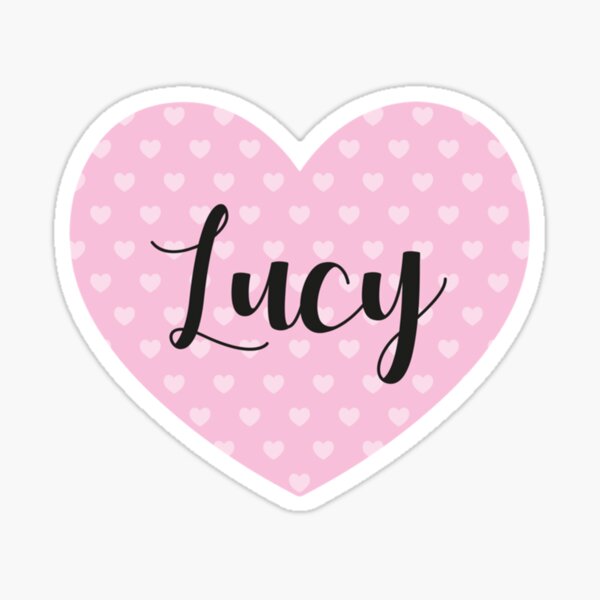 "Lucy pink polka dot heart pattern - pretty, cute and girlie " Sticker ...