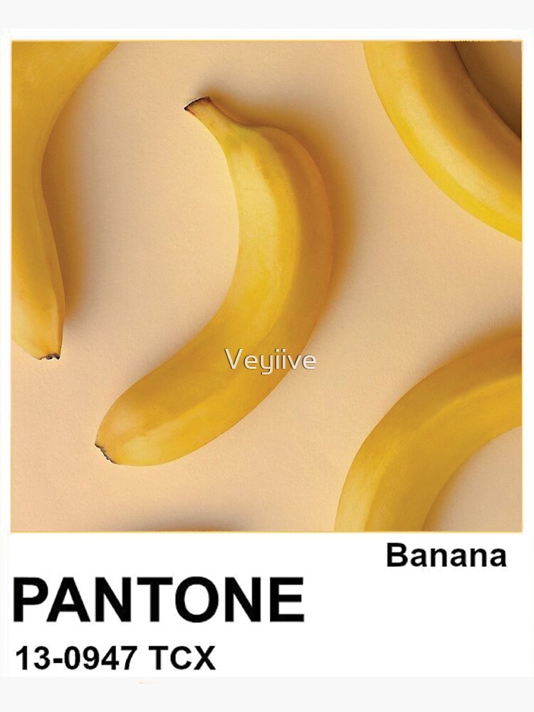 "Banana pantone color " Sticker for Sale by Veyiive | Redbubble
