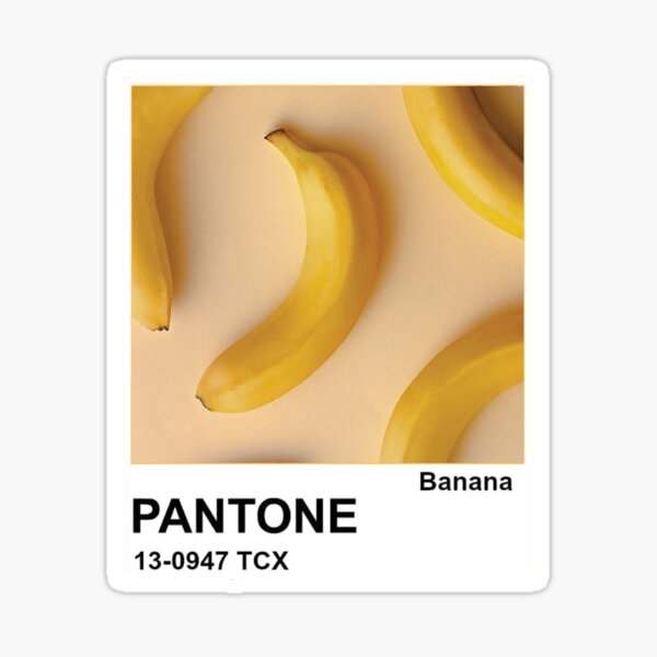 "Banana pantone color " Sticker for Sale by Veyiive | Redbubble