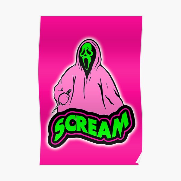 "Neon Ghostface" Poster for Sale by coco-colors | Redbubble