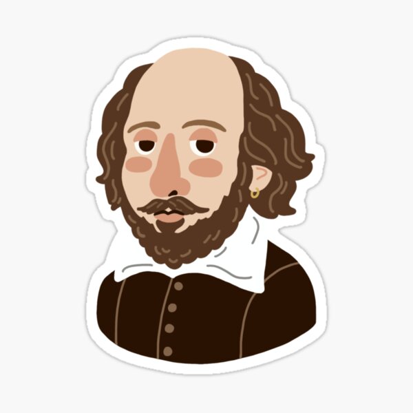 "William Shakespeare Sticker" Sticker for Sale by caro3197 | Redbubble