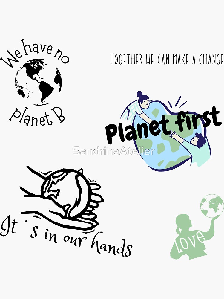 "Save the world sticker set combi sheet" Sticker for Sale by ...