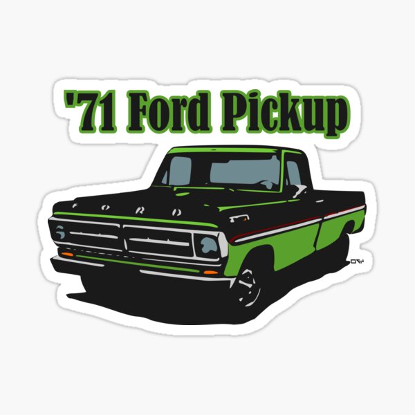 "71 Ford Pickup" Sticker for Sale by slayen | Redbubble