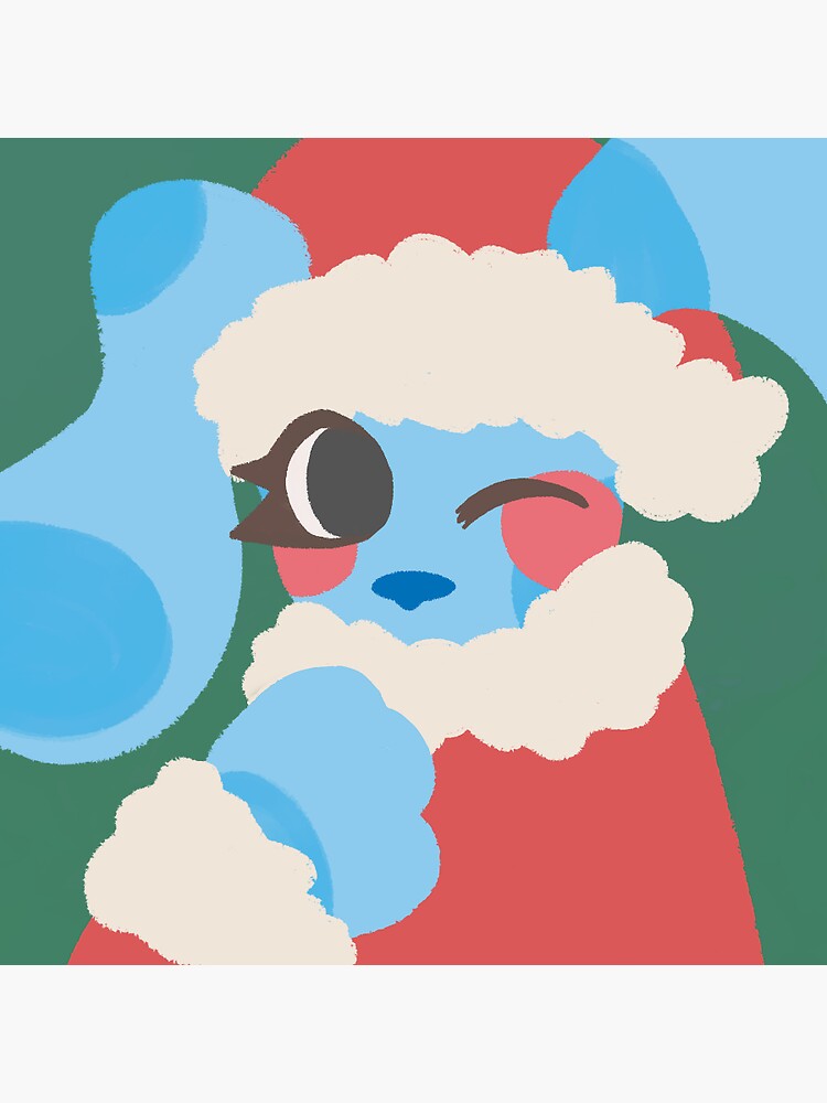 "blue santa / blues clues / christmas" Sticker for Sale by chalkkish ...