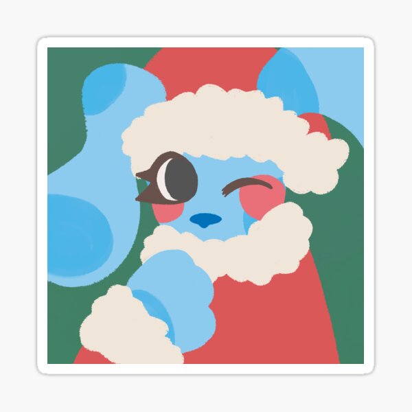 "blue santa / blues clues / christmas" Sticker for Sale by chalkkish ...