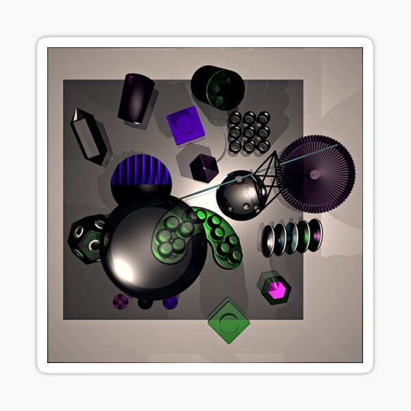 "Composition 045" Sticker for Sale by andreisky | Redbubble