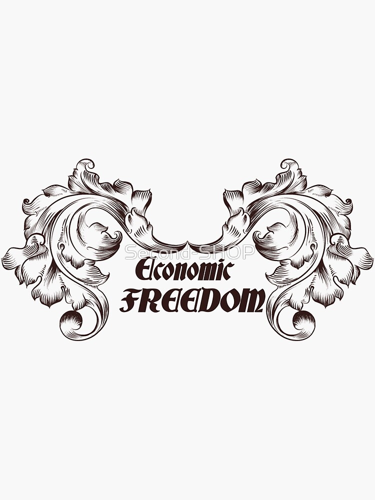 "ECONOMIC FREEDOM" Sticker for Sale by Second-SHOP | Redbubble