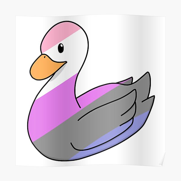 "Pastel Genderfluid Duck" Poster for Sale by ceolsonart | Redbubble