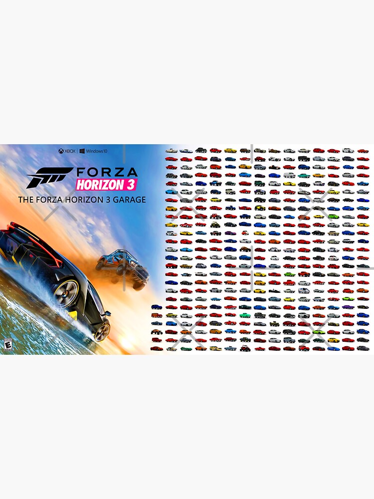 "Forza Horizon 3 Garage Cars" Sticker for Sale by Loripringer | Redbubble