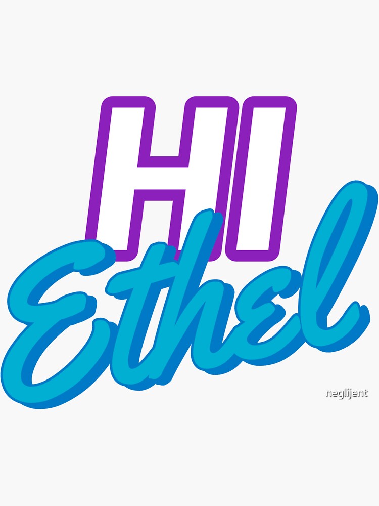 "Hi Ethel (our car ghost)" Sticker by neglijent | Redbubble
