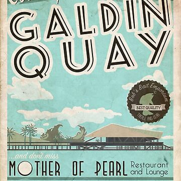 "Visit Beautiful Galdin Quay!" Sticker for Sale by kingcael | Redbubble