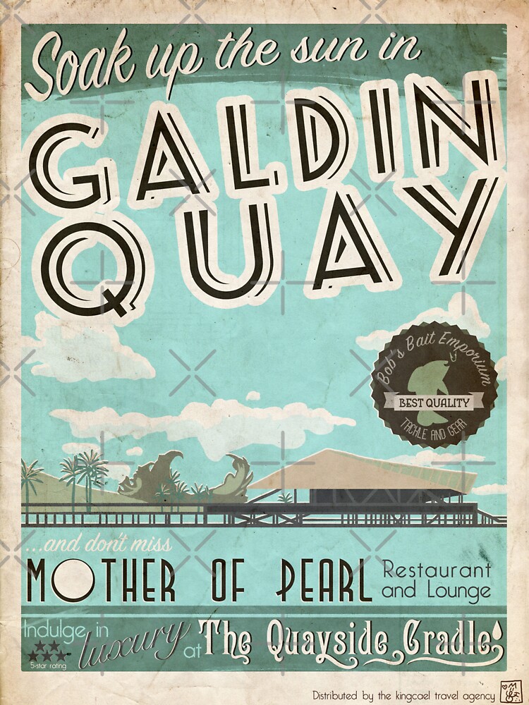 "Visit Beautiful Galdin Quay!" Sticker for Sale by kingcael | Redbubble