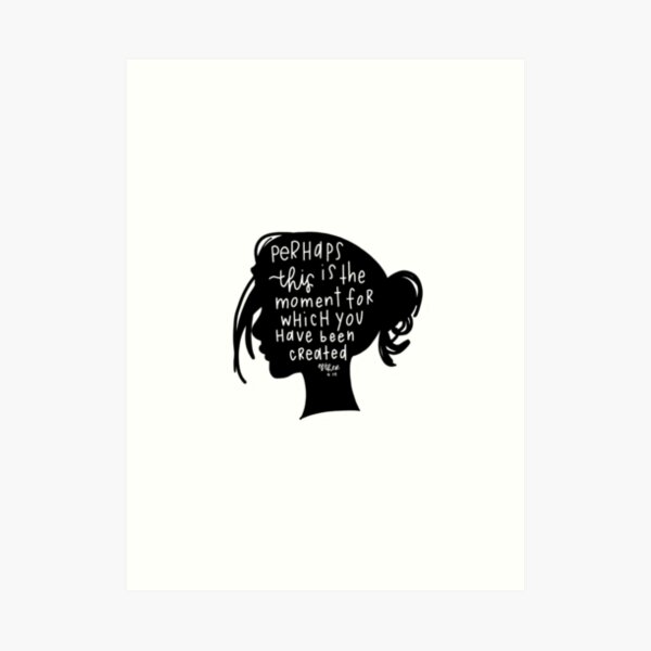 "Bible verse sticker | Esther 4:14 | Christian stickers" Art Print for ...