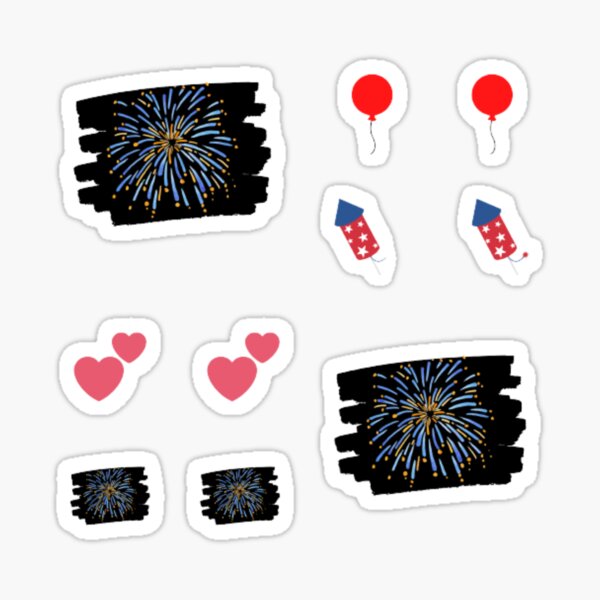 "FIREWORKS" Sticker for Sale by thebrownsofa | Redbubble