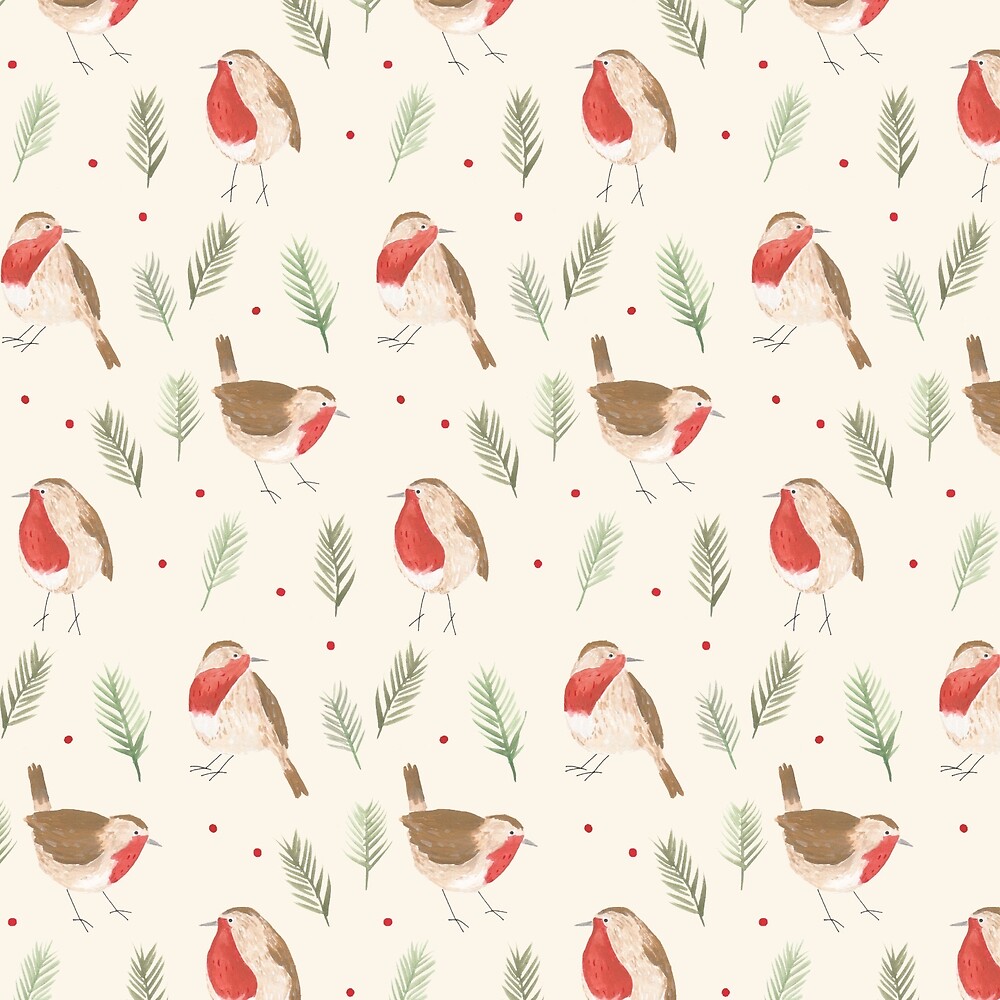 "Robin Pattern" by Holly Astle | Redbubble