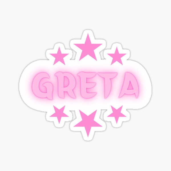 "Lovely Girl Named Greta" Sticker for Sale by PatternsUp | Redbubble