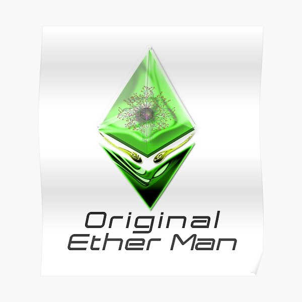 Póster «OEM - Cabeza original de color verde Ether Man con cerebro ...