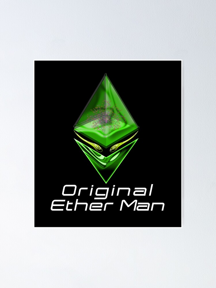 Póster «OEM - Cabeza original de color verde Ether Man con cerebro ...