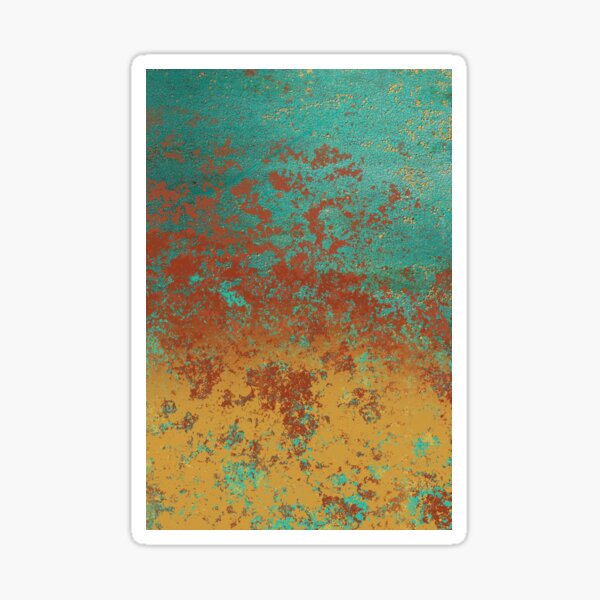 "Copper Turquoise Patina Texture" Sticker by idovedesign | Redbubble