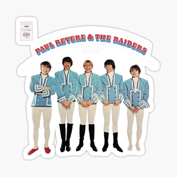 "Paul Revere & The Ráídérs Greatest Hits " Sticker for Sale by PLKHJW ...