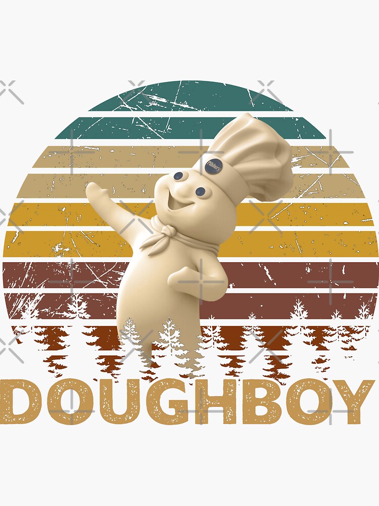 "Vintage Design Doughboy Advertising Mascot Est.1965" Sticker for Sale ...