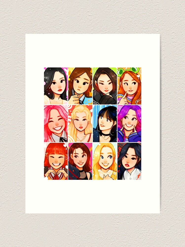 "LOONA Cartoon Characters" Art Print for Sale by Tamara-Hall | Redbubble