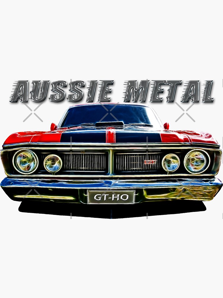 "Aussie Metal Ford GTHO" Sticker for Sale by Clintpix | Redbubble