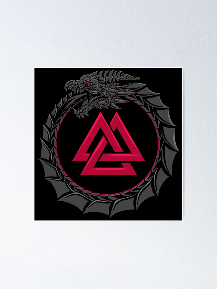 "Viking Jormungandr Symbol - Valknut" Poster for Sale by anziehend ...