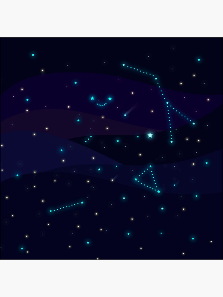 "Starry night sky" Sticker by NSP-Studio | Redbubble