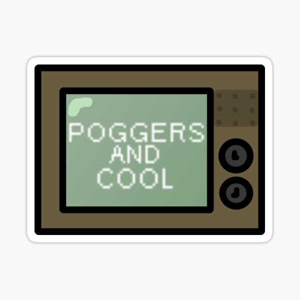 "Poggers And Cool Merch" Sticker for Sale by BillyBlocksShop | Redbubble