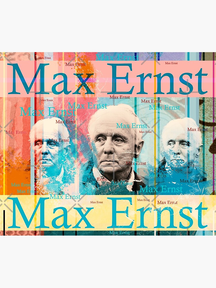 "aesthetic Max Ernst portrait, famous artist, aesthetic collage for art ...