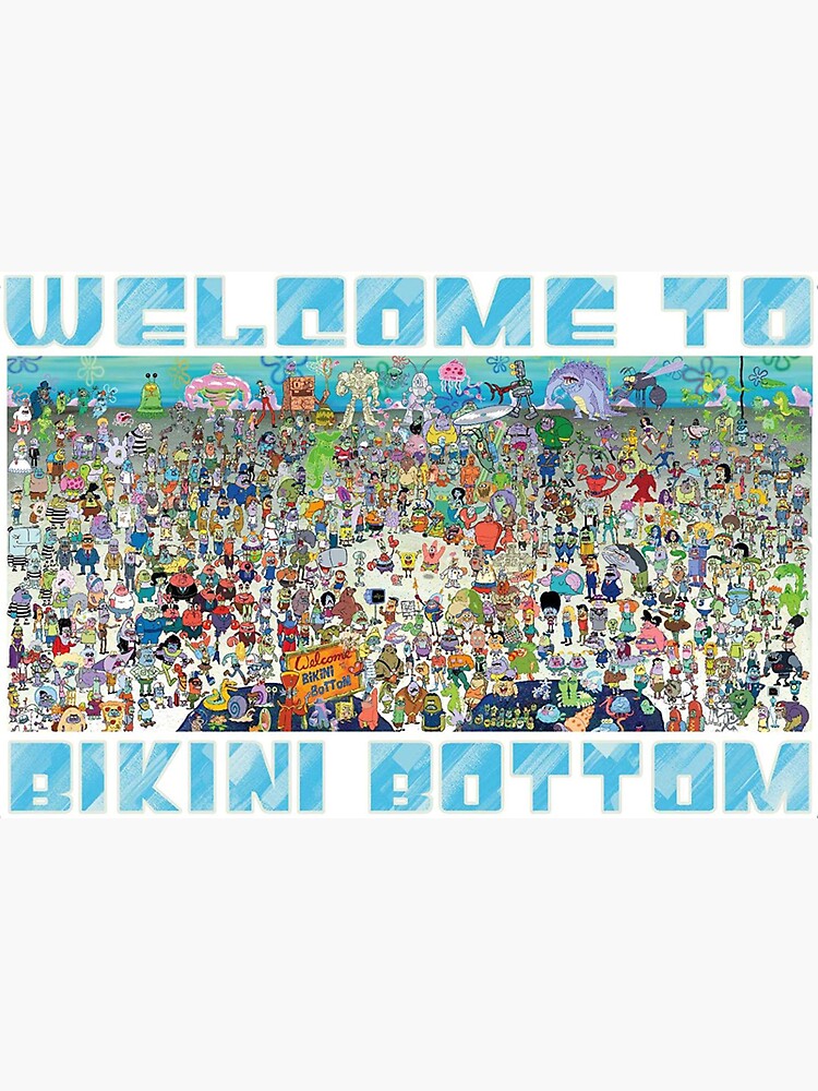 "Welcome To The City Of Bikini Bottom Poster" Sticker for Sale by ...