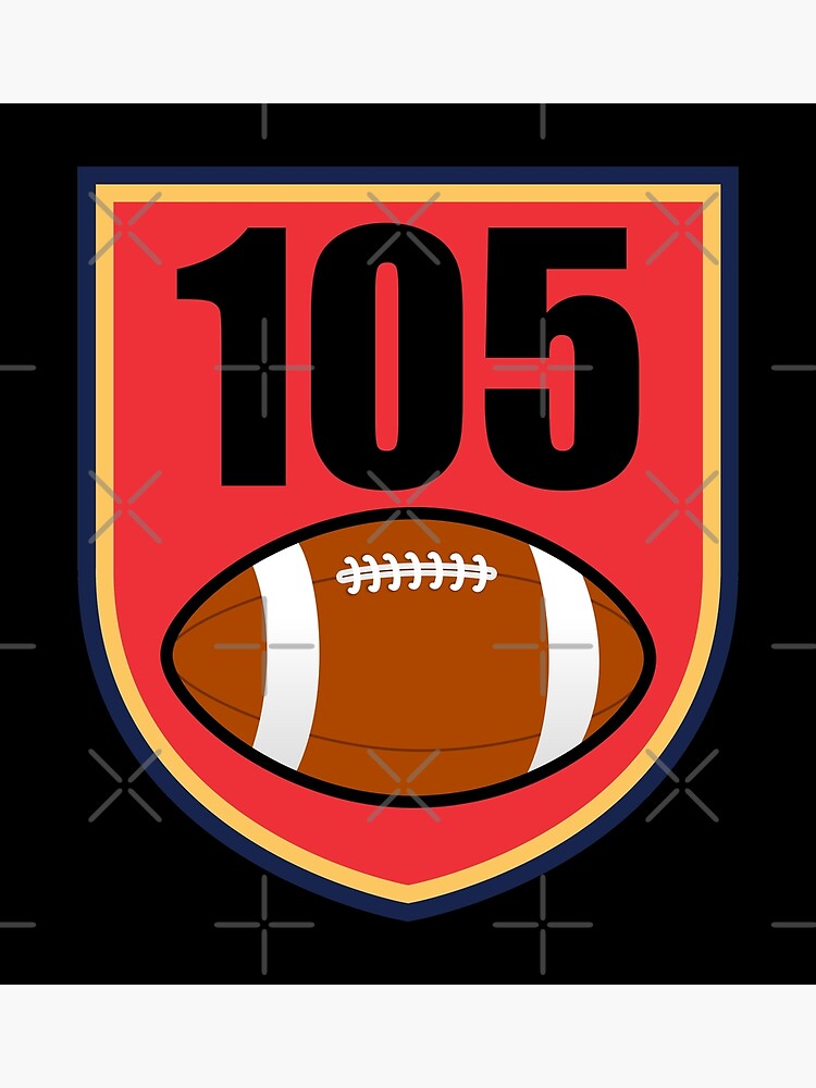 "number 105 (one hundred and five) rugby ball" Poster by roartstreet ...