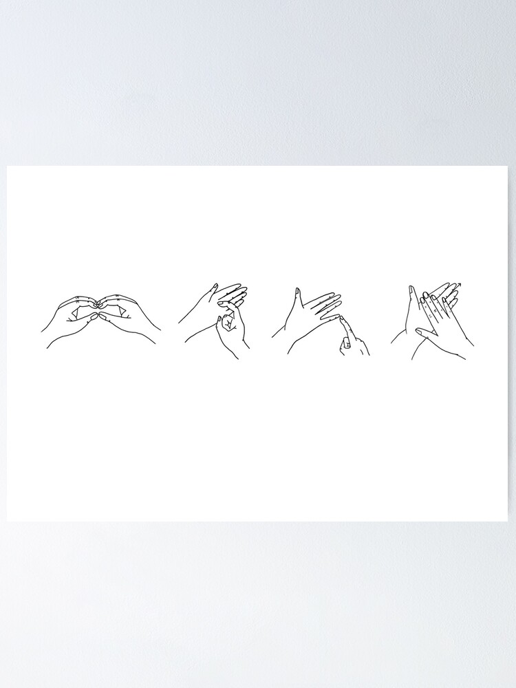 "Sign Language ONLY (Bruh) illustration" Poster for Sale by Ella-Lucia ...