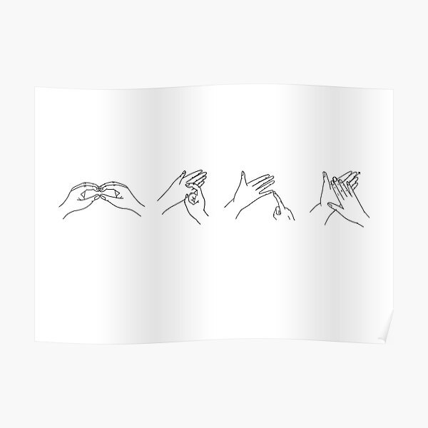 "Sign Language ONLY (Bruh) illustration" Poster for Sale by Ella-Lucia ...