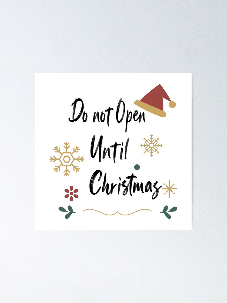 "do not open until christmas: gift from santa personalized gift sticker ...