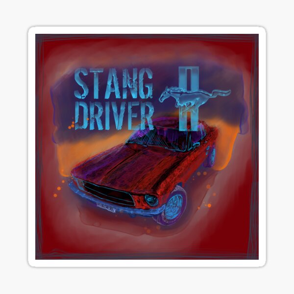 "Stang Driver Red" Sticker for Sale by tomabxl | Redbubble