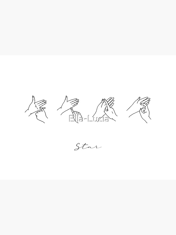 "Sign Language 'Star' illustration" Poster for Sale by Ella-Lucia ...