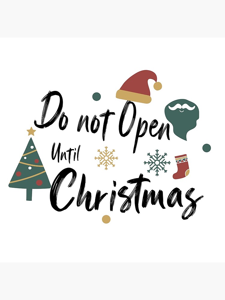 "do not open until christmas: gift from santa personalized gift sticker ...
