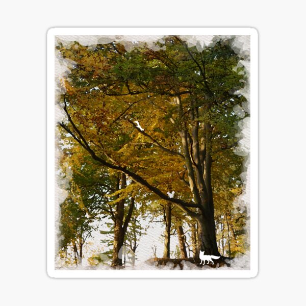 "Autumn tree " Sticker for Sale by Lorredraw | Redbubble