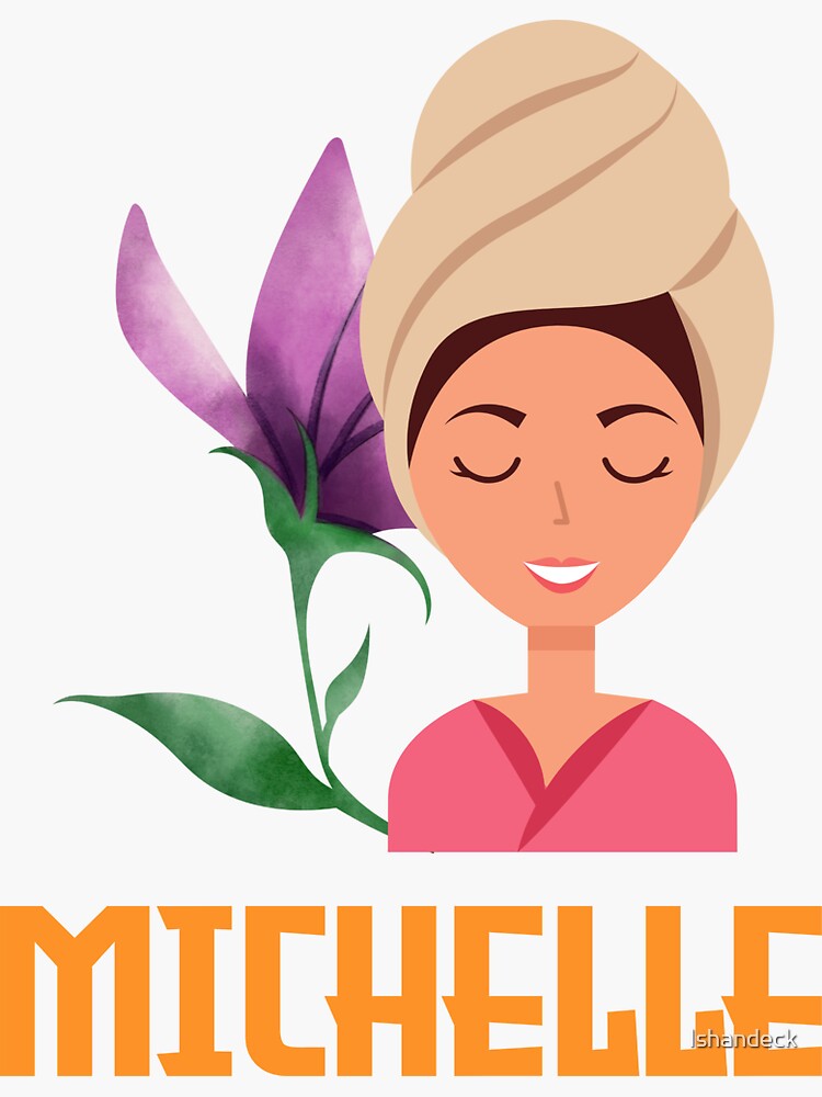 "Michelle Female Name Design" Sticker by Ishandeck | Redbubble