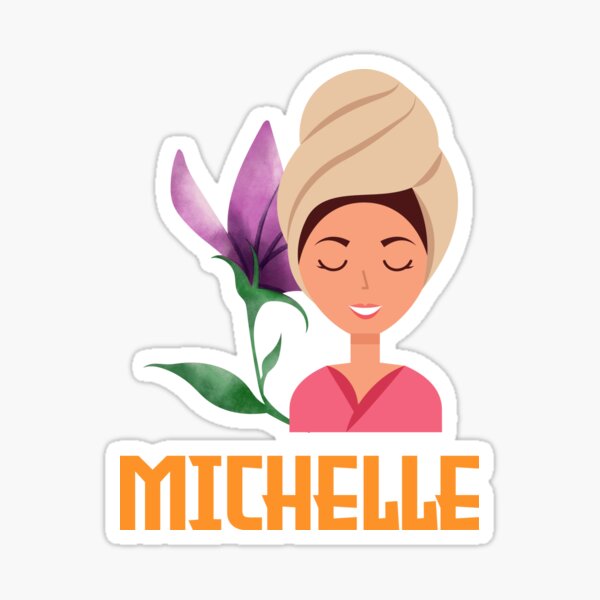 "Michelle Female Name Design" Sticker by Ishandeck | Redbubble