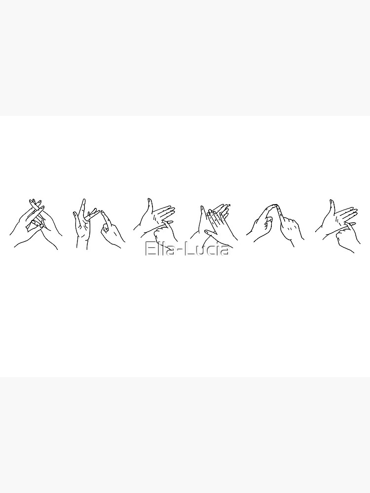 "Sign Language ONLY (Wishes) illustration" Poster for Sale by Ella ...