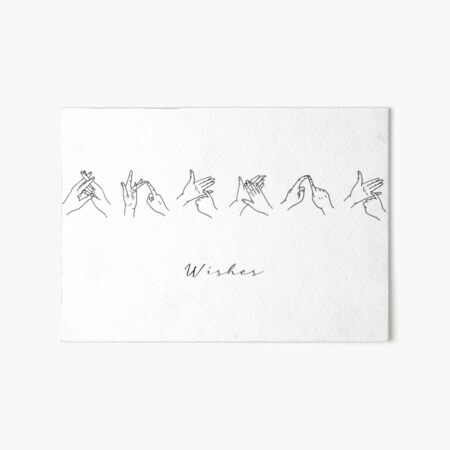 "Sign Language 'Wishes' illustration" Art Board Print for Sale by Ella ...