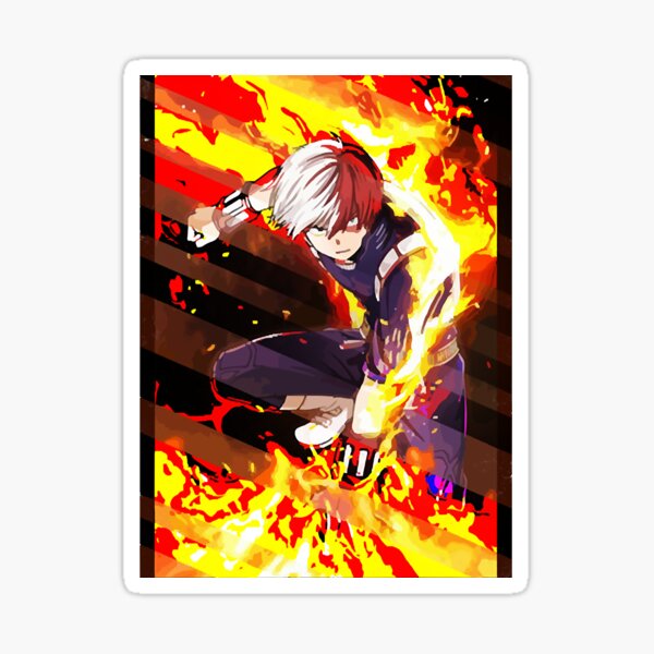 "Funny Gifts Boy Girl Shoto Todoroki Retro Vintage" Sticker for Sale by ...