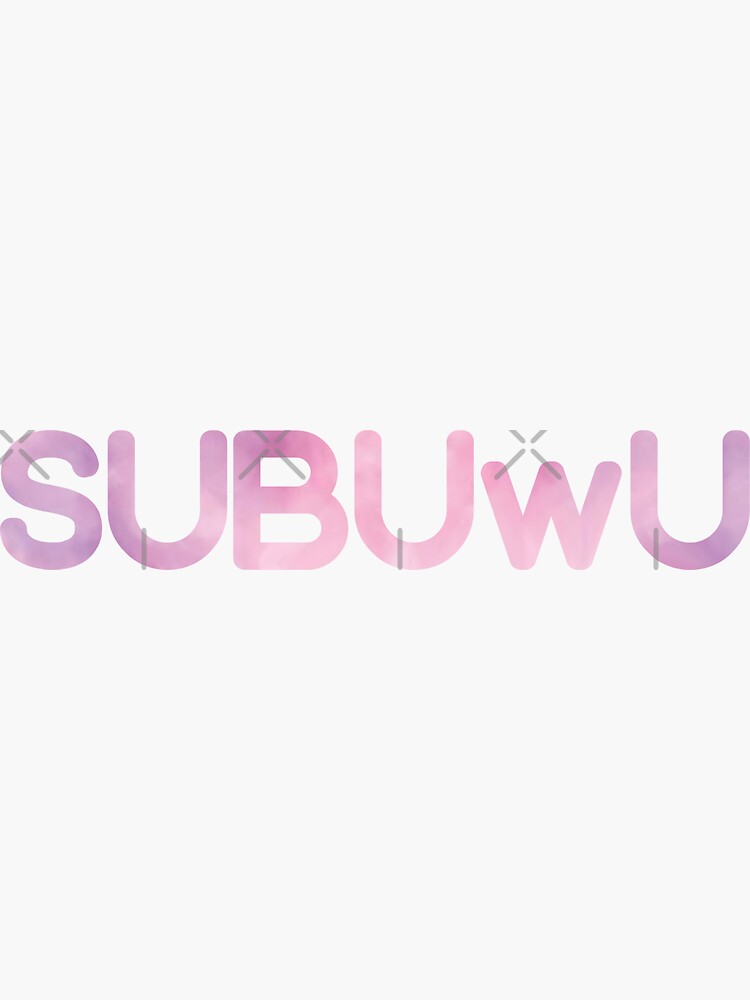 "SUBUWU" Sticker by neuronic | Redbubble