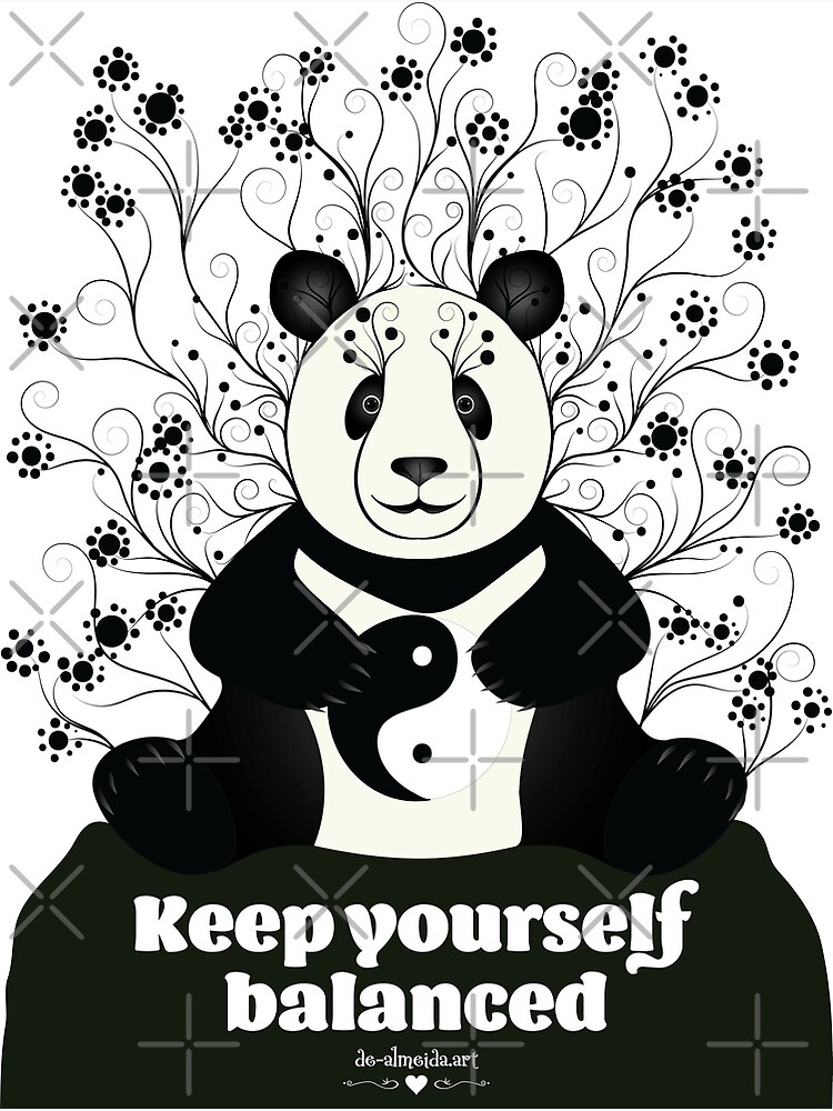 "Cute animal friendly panda - Keep yourself balanced" Poster for Sale ...