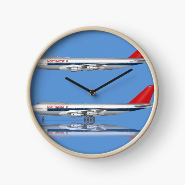 "Northwest 747-151" Clock for Sale by Number3art | Redbubble
