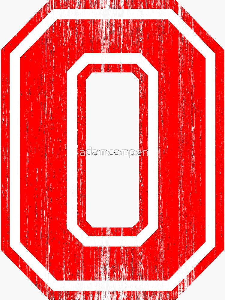 "Big Red Letter O" Sticker for Sale by adamcampen | Redbubble